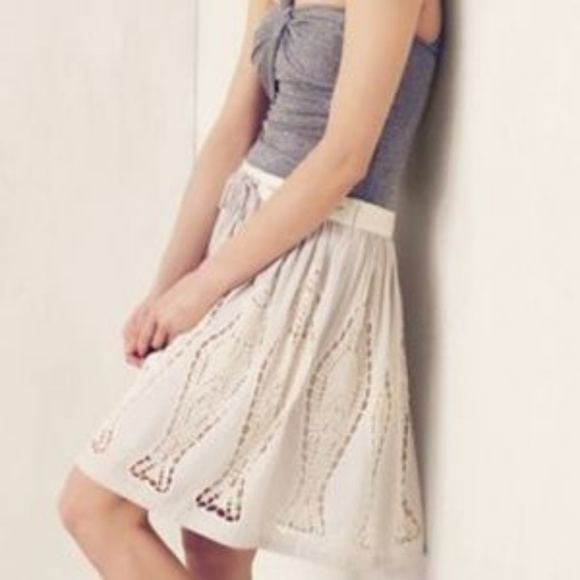 ANTHROPOLOGIE * FLOREAT | Skirts | Anthropologie Cloudfish Crochet Full Skirt 2 | Poshmark